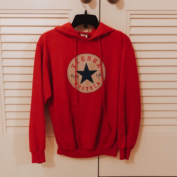 Converse | Jackets & Coats | Vintage Red Hoodie | Poshmark